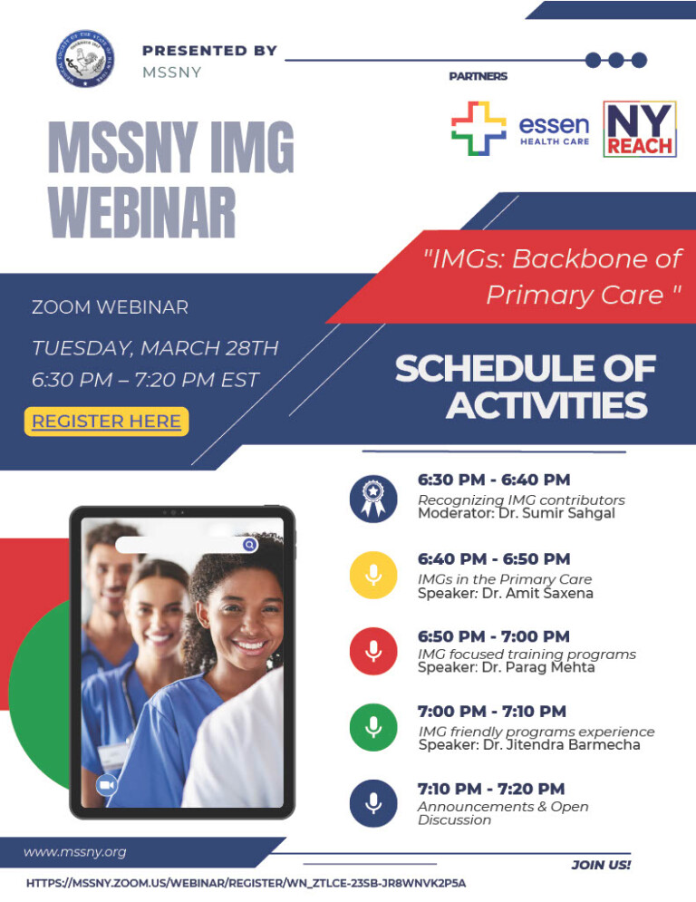 IMGs: Backbone of Primary Care – MEDICAL SOCIETY OF THE STATE OF NEW ...