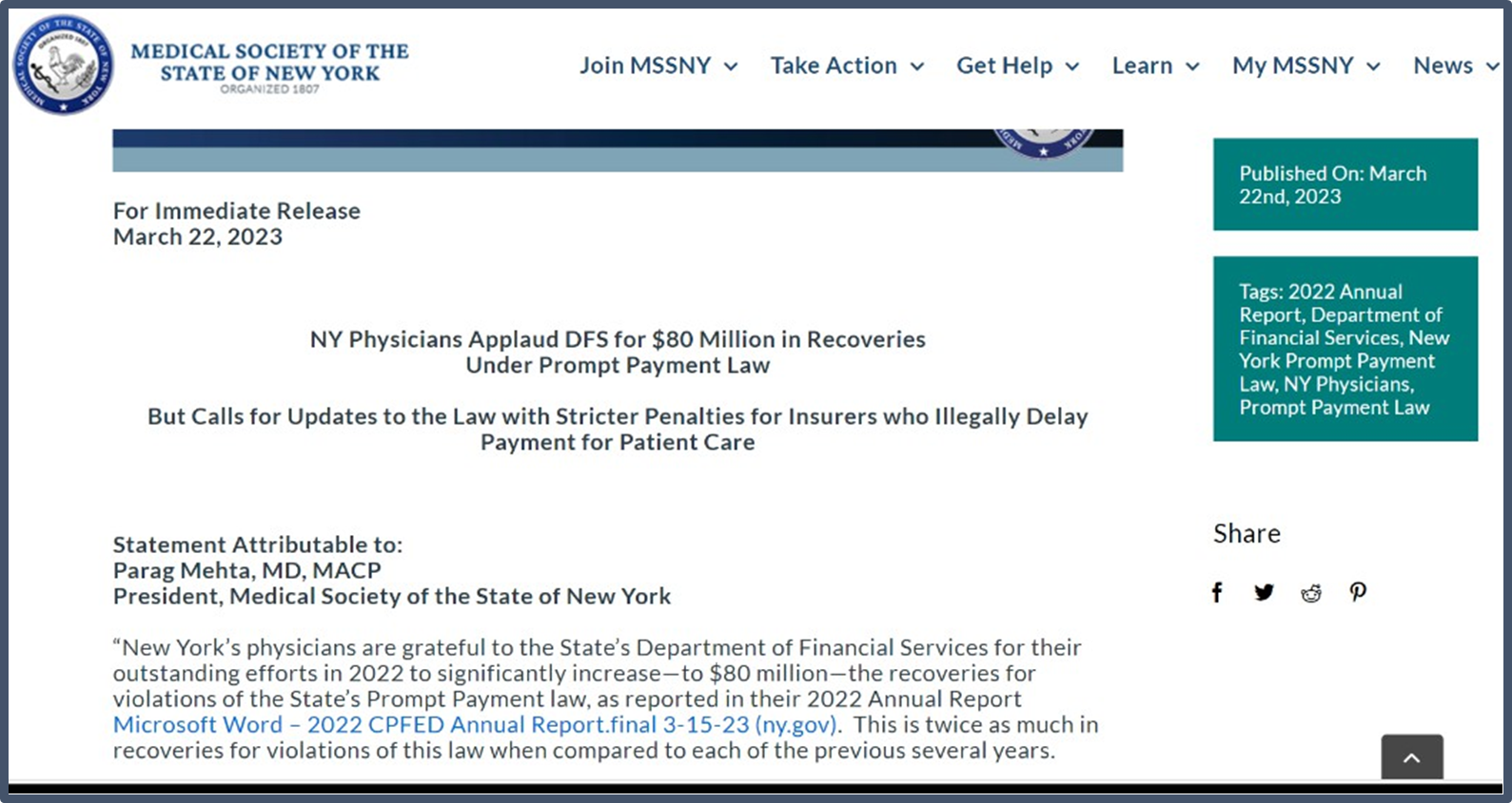 Legislative Program – MEDICAL SOCIETY OF THE STATE OF NEW YORK ...