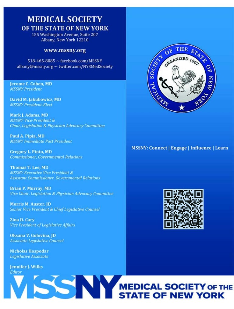 Legislative Program – MEDICAL SOCIETY OF THE STATE OF NEW YORK ...
